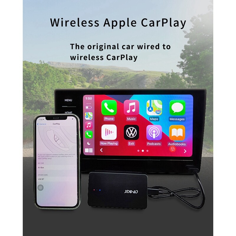 CarPlay Ai Box Android 10 Wireless Apple 2+8G Android Auto Multimedia Player for Car with Built ...