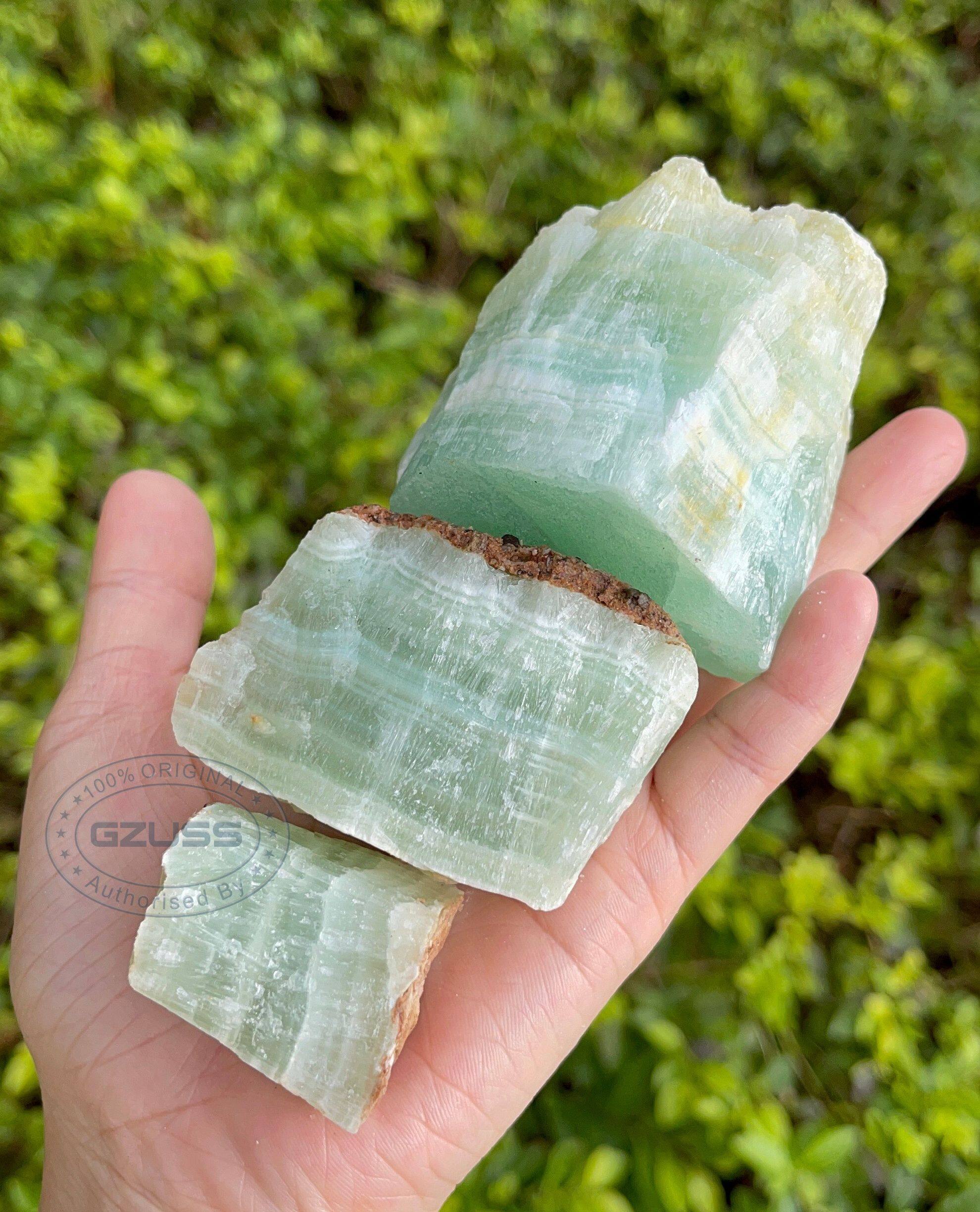 Seafoam Calcite Stone - Raw Seafoam Green Calcite Crystal - Rough ...