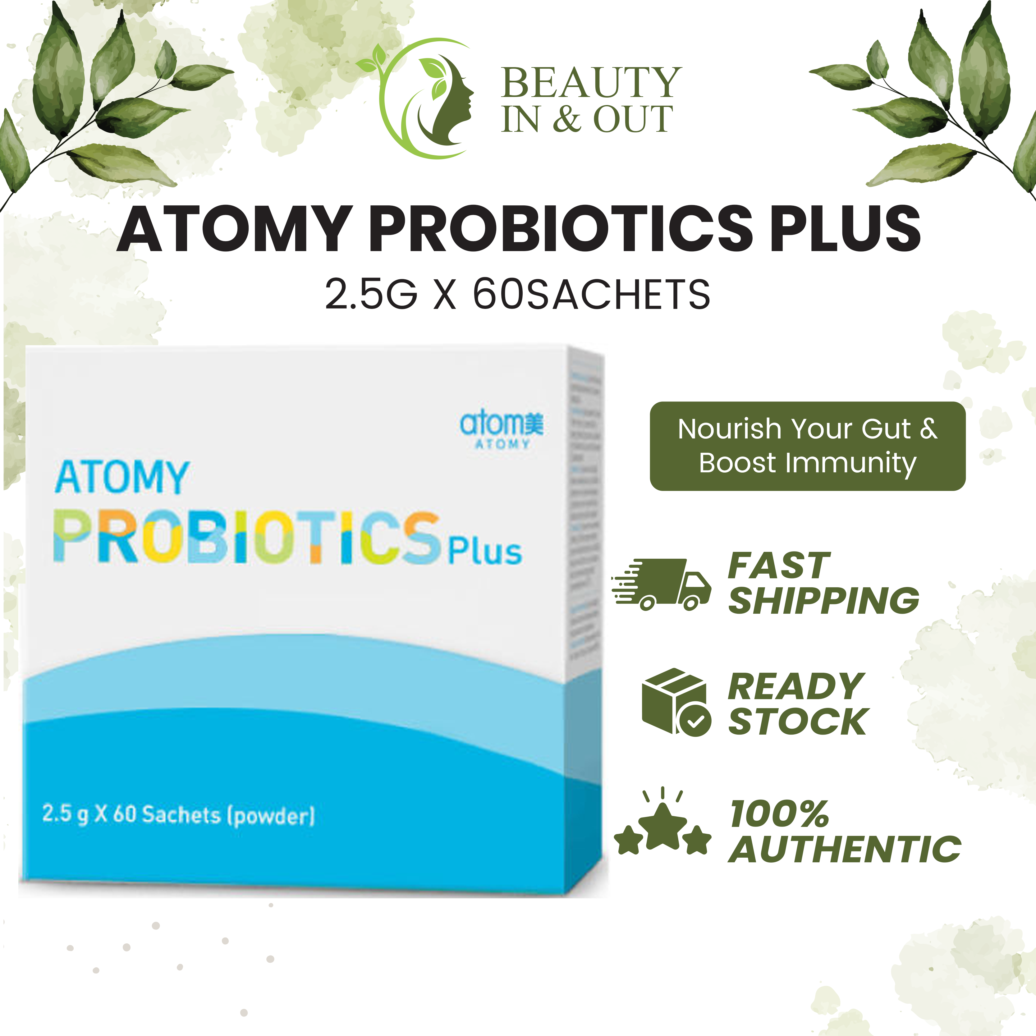 Atomy Probiotics Plus 益生菌 2.5g x 60 sachets Probiotics Supplement For ...