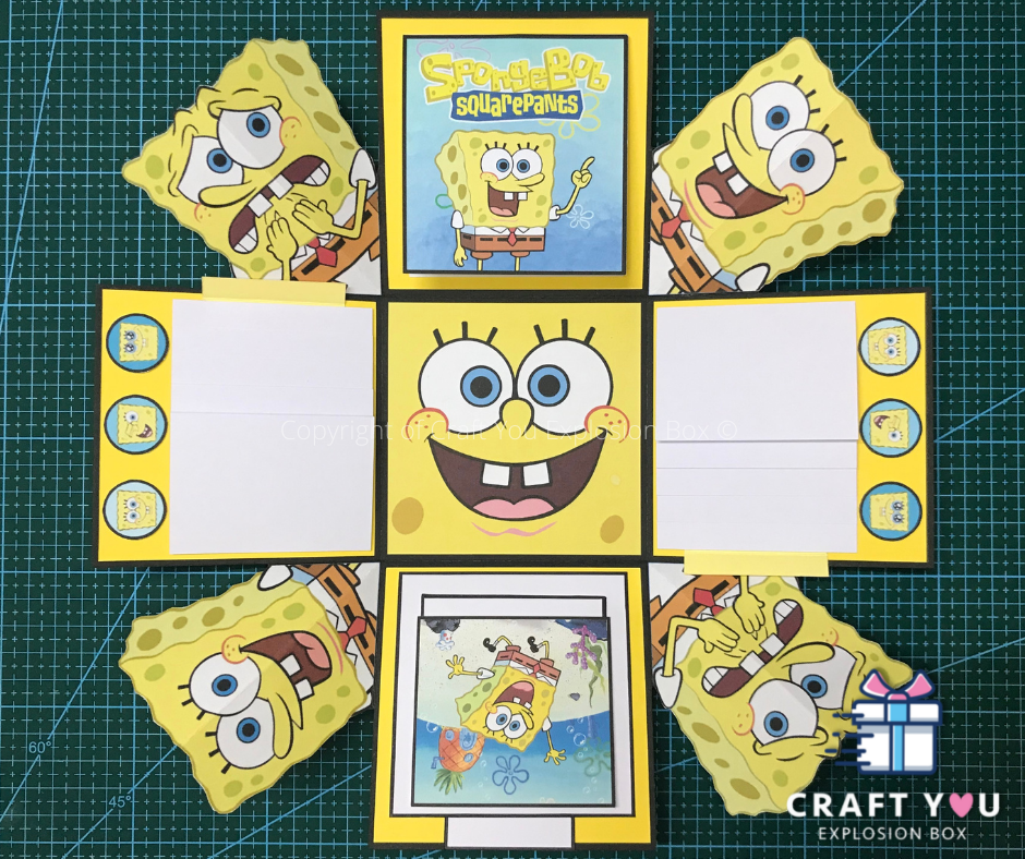 SpongeBob SquarePants Explosion Box DIY Surprise Gift Box 海绵宝宝礼物爆炸盒 ...