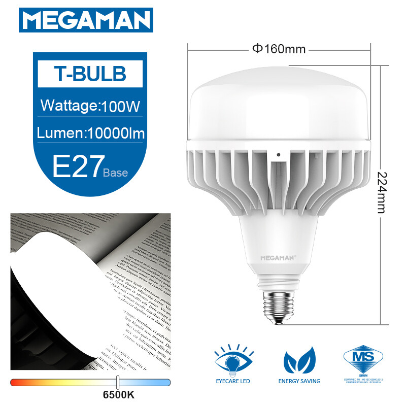 Megaman LED HIGH LUMEN T-BULB 100W E27 6500K Daylight Ultra Bright ...