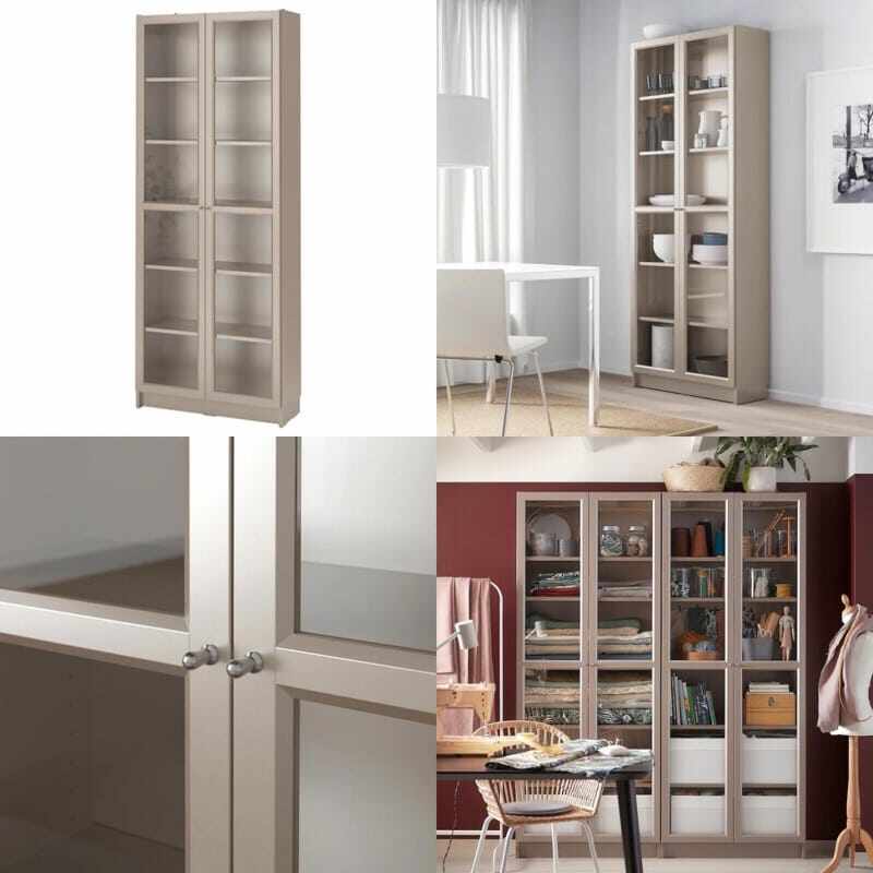 ( [INSTALLATION SERVICE PROVIDED] IKEA Billy Bookcase With Glass Doors ...