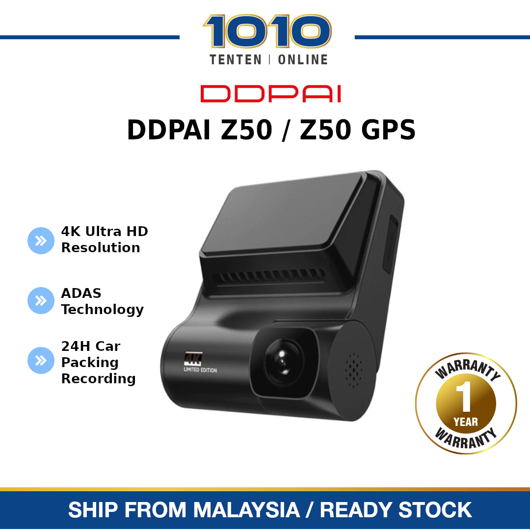 [MY Version] DDPAI Z50/ Z50 GPS Dash Cam (4K Ultra HD Resolution | ADAS Technology | Support up ...