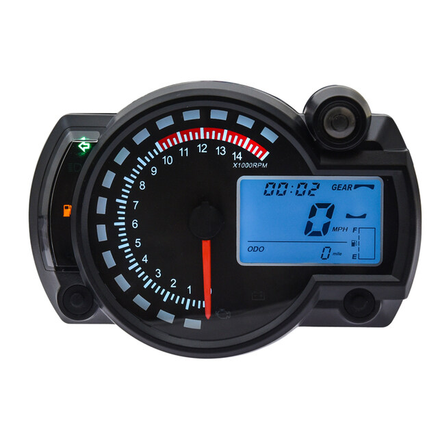 Universal KOSO LCD Digital Speedometer Motorcycle 7 Colors Dashboard ...