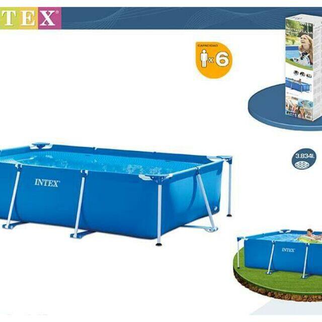 LARGE! INTEX Above Ground Pool Swimming Pool Large Steel Frame PRO 3 ...
