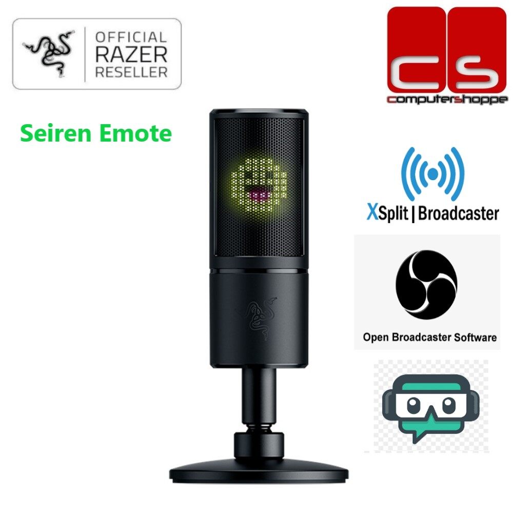 Razer Seiren Emote Streaming Condenser Mic with Emoticon Display | Lazada