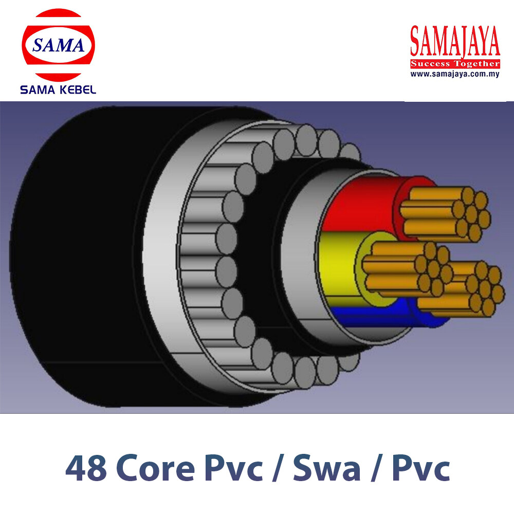 Sama Kebel 12 Core To 48 Core x 2.5mm Pvc / Swa / Pvc Multi Cores 12 ...