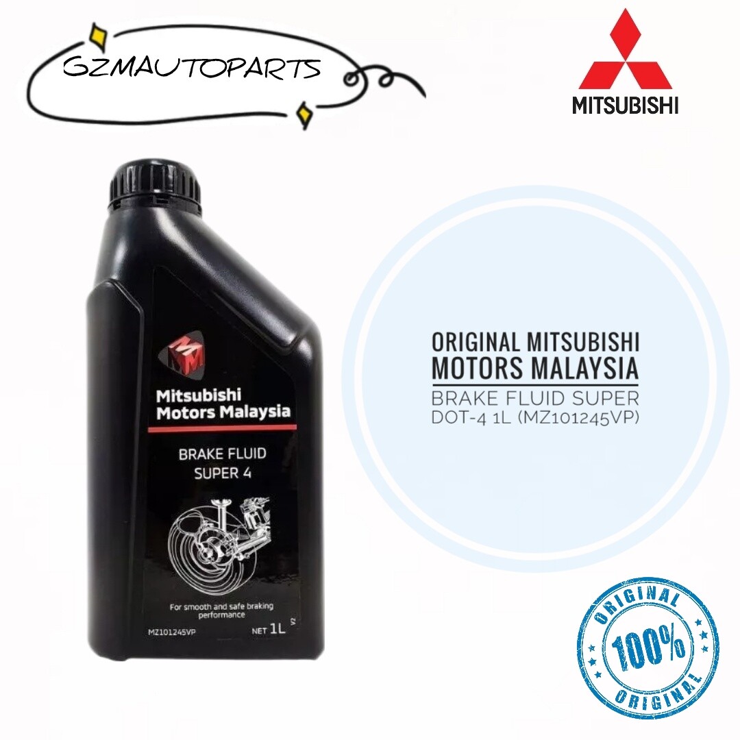 ORIGINAL MITSUBISHI MOTORS MALAYSIA BRAKE FLUID SUPER DOT-4 1L (MZ101245VP) | Lazada