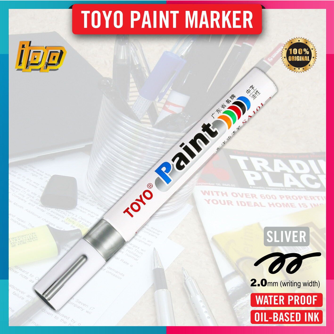 TOYO Paint Marker / Multi Surface Waterproof Paint Marker / Oil-Based ...