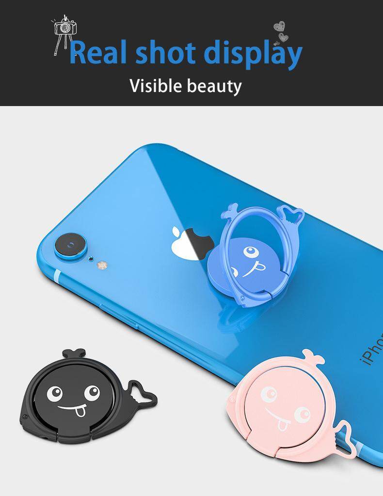 【Ready Stock】 Lucky Fish Phone Holder Metal Painted Ring Buckle Car ...