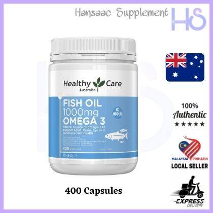 Healthy Care Australia Fish Oil 1000mg Omega 3 - 400 capsules (Exp :Mar ...