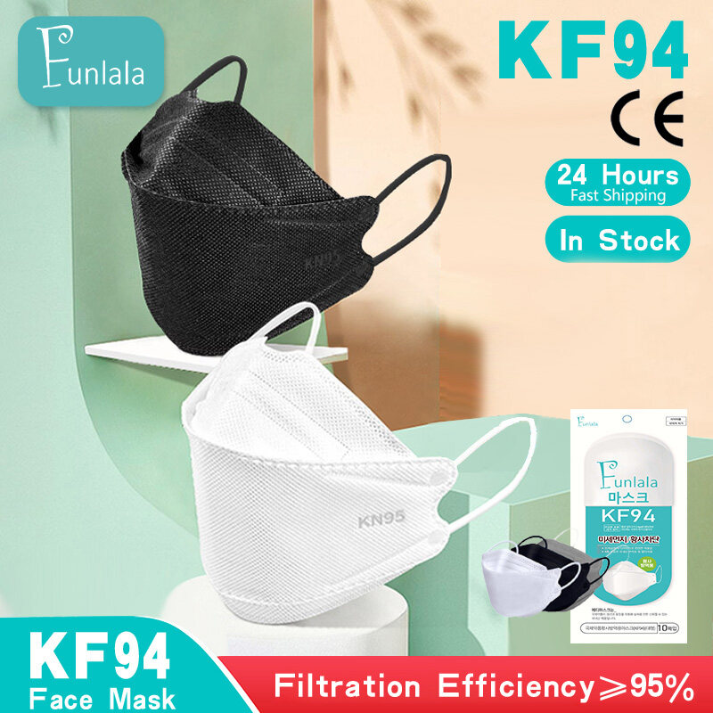 50pcs KF94 Mask Face 4ply KF94 Mask Made in Korea Protection Medical ...