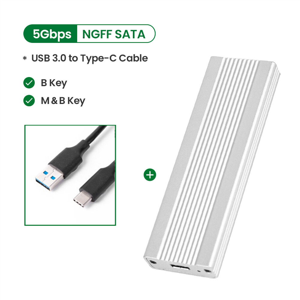 M2 SSD Case Enclosure M.2ไปยัง USB Type-C Hard Drive Box เปลือก ...