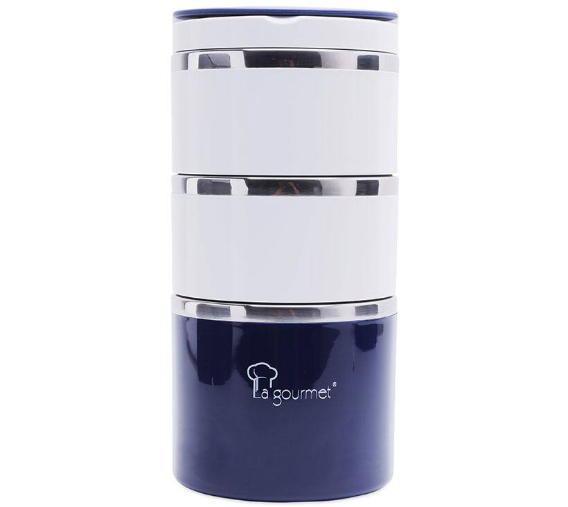 La gourmet 3R PAC2GO 1.23L Triple Deck Lunch Box- Blue | Lazada