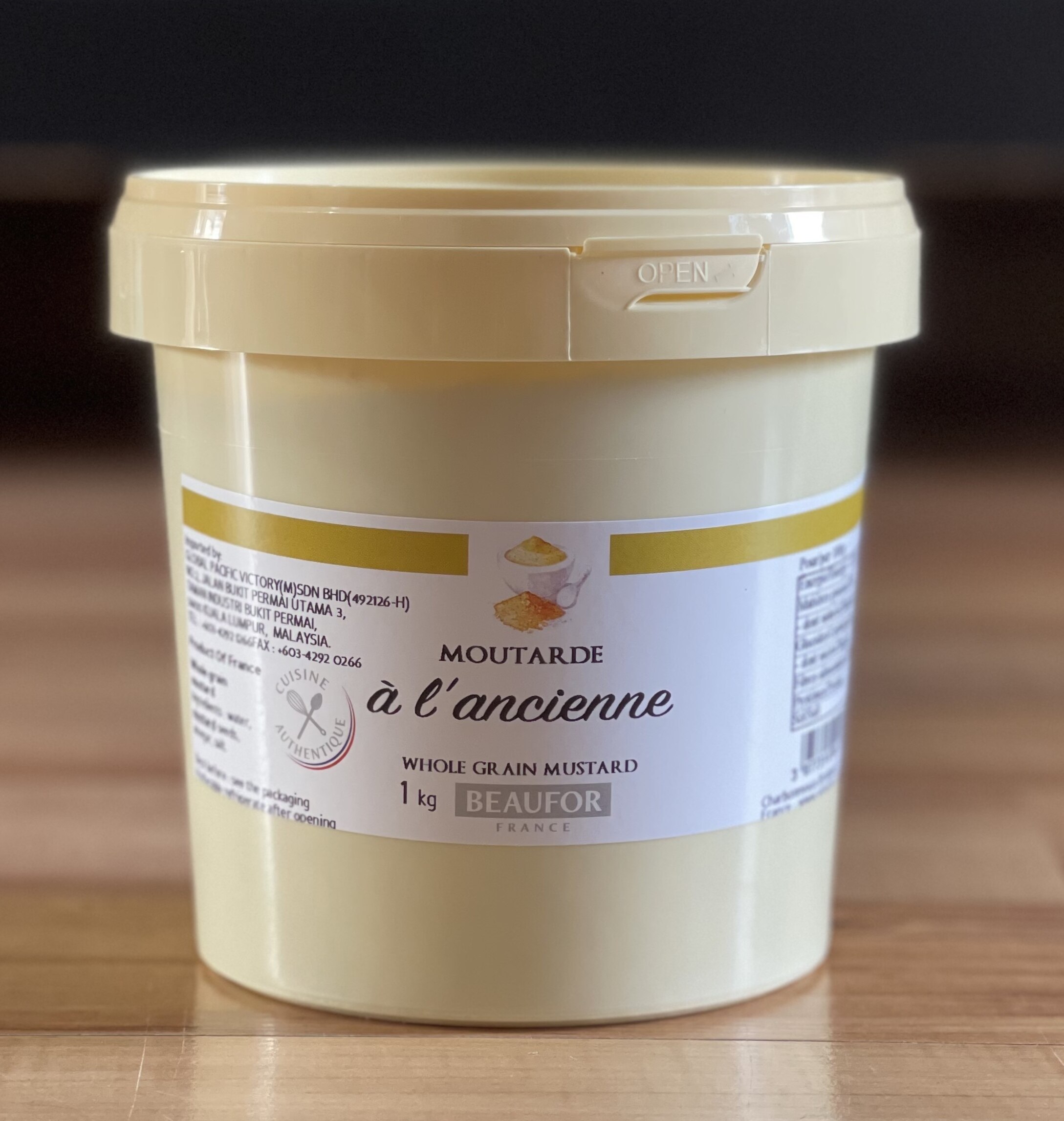 BEAUFOR Whole Grain Mustard 1Kg {HALAL}- France | Lazada