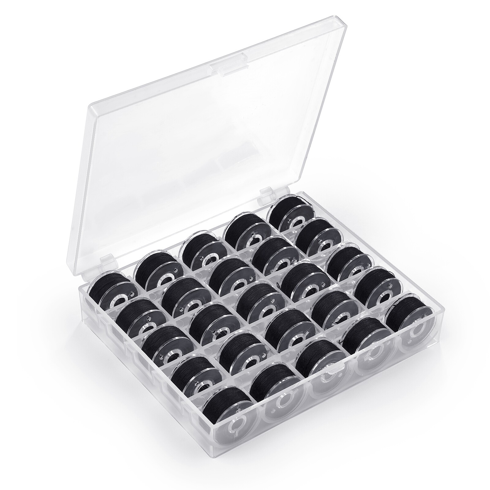 20/25/36 Grid Transparent Ribbon Shuttle Core Box Color Sewing Thread ...