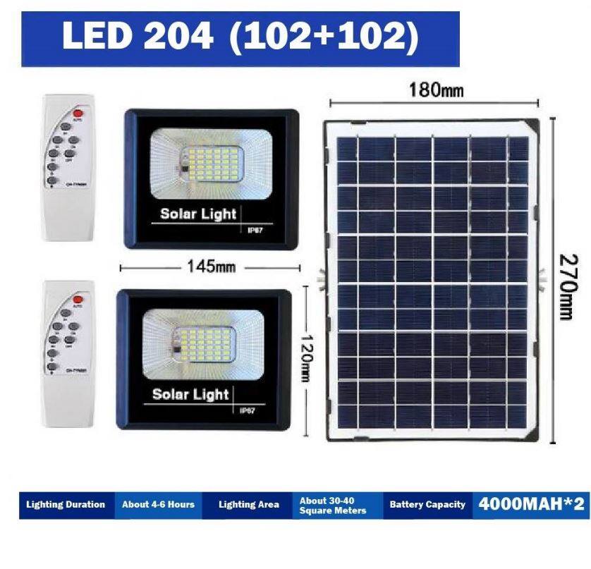 【READY STOCK M'SIA】LED Solar Spotlight IP67 Waterproof 100W 300W 500W ...