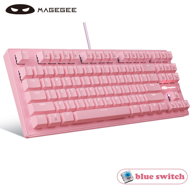 MageGee MK1 MK-Sky98 TKL Mechanical Gaming Keyboard Blue / Red Switch ...