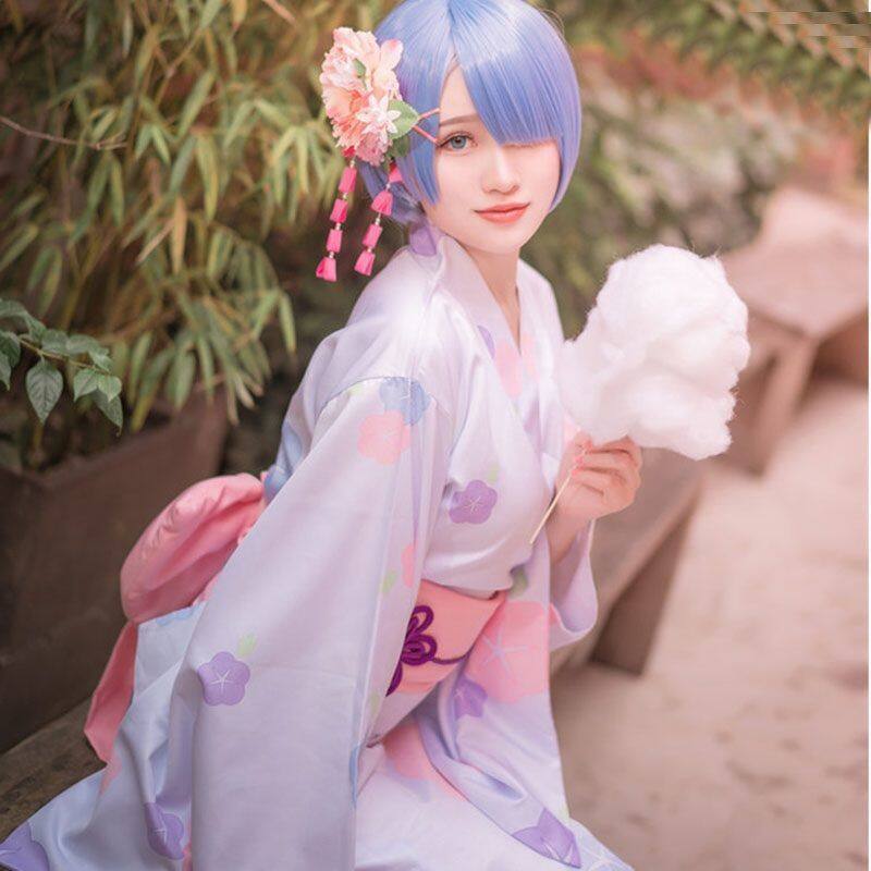 Rem Cos Suit Women 'S Life In Another World From Scratch Ram Kimono ...