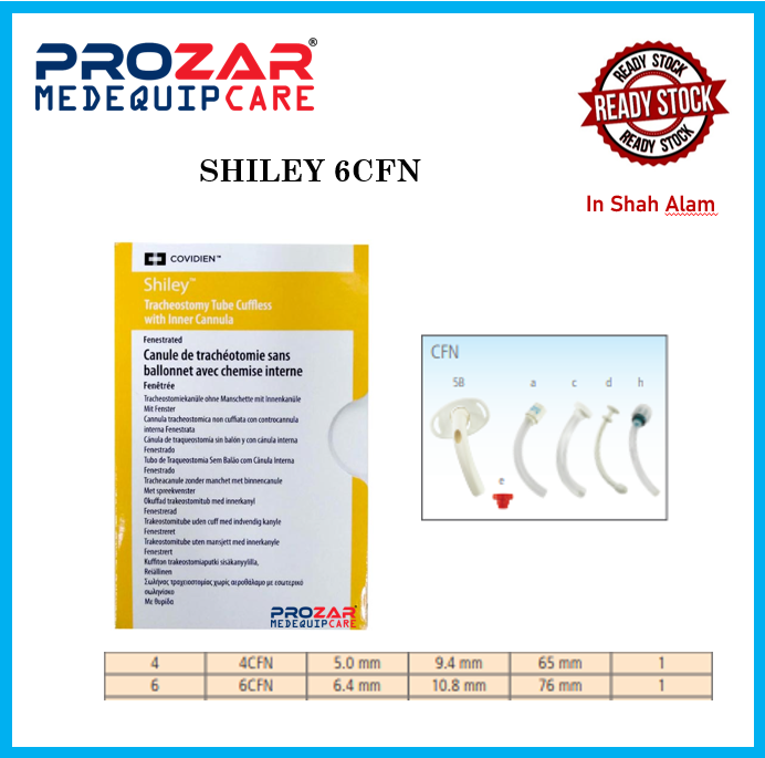 TRACHEOSTOMY SET KIT NON CUFFED FENESTRATED PORTEX SHILEY COVIDIEN (FOR ...