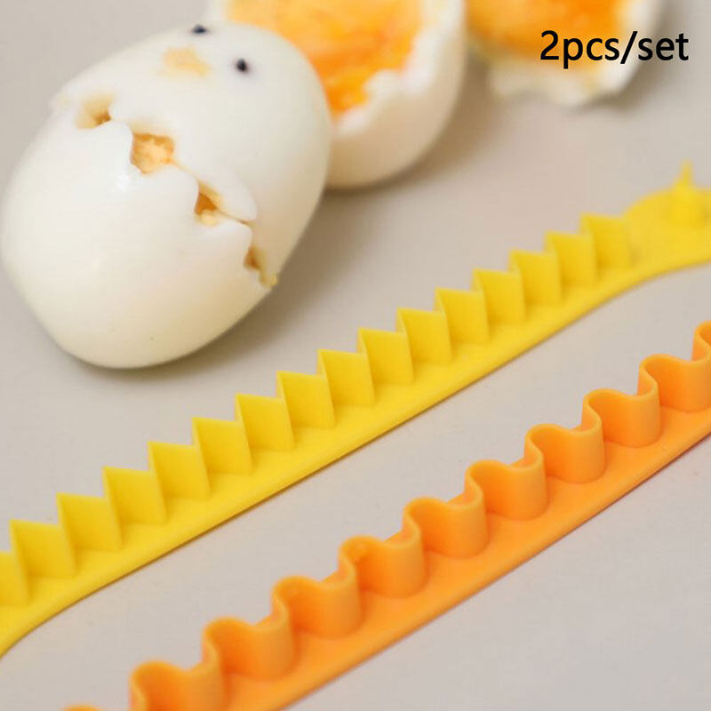 2Pcs/Set Fancy Cut Eggs Cooked Eggs Cutter Household Boiled Eggs ...