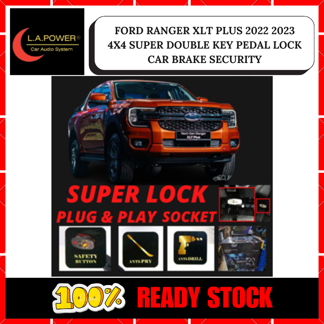 FORD RANGER XLT PLUS 2022 2023 4X4 SUPER DOUBLE KEY PEDAL LOCK CAR ...