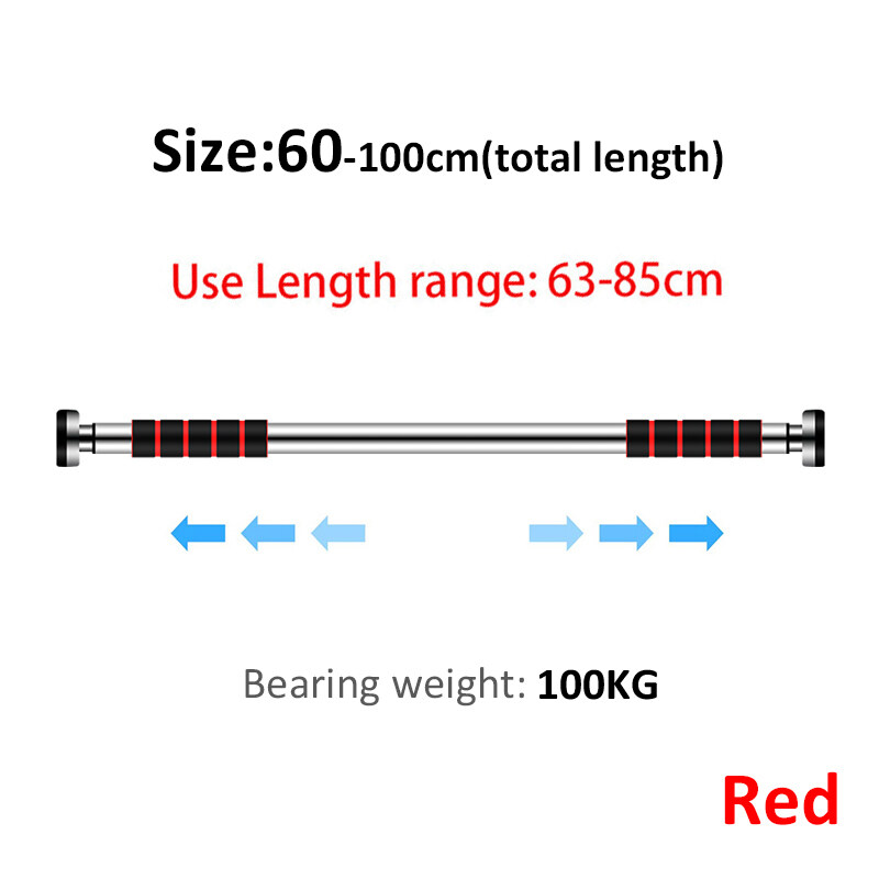 Premium Workout Pull Up Bar 100kg Hexagonal Steel 62-100cm Adjustable ...