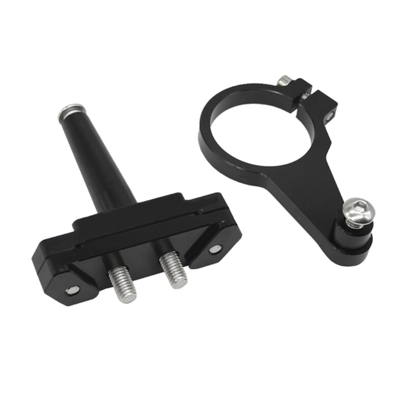 Motorcycle Aluminium Steering Damper Fork Frame Mounting Clamp Bracket ...