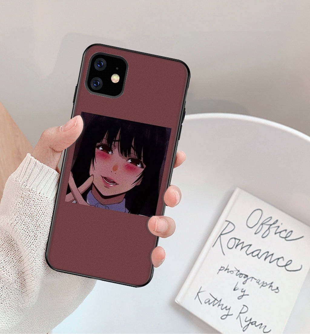 Kakegurui Yumeko Jabamiซิลิโคนเด็กโทรศัพท์สีดำกรณีสำหรับiPhone 5 5S 6 ...