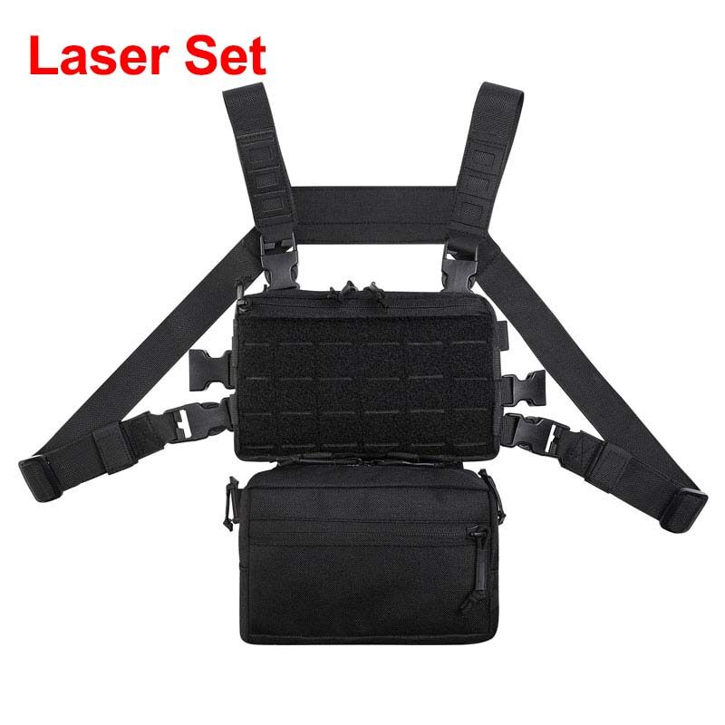 1000D Outdoor Tactical Vest Military Bag CS Chest Rig Magazine Holster Molle System Hiking Bag ...