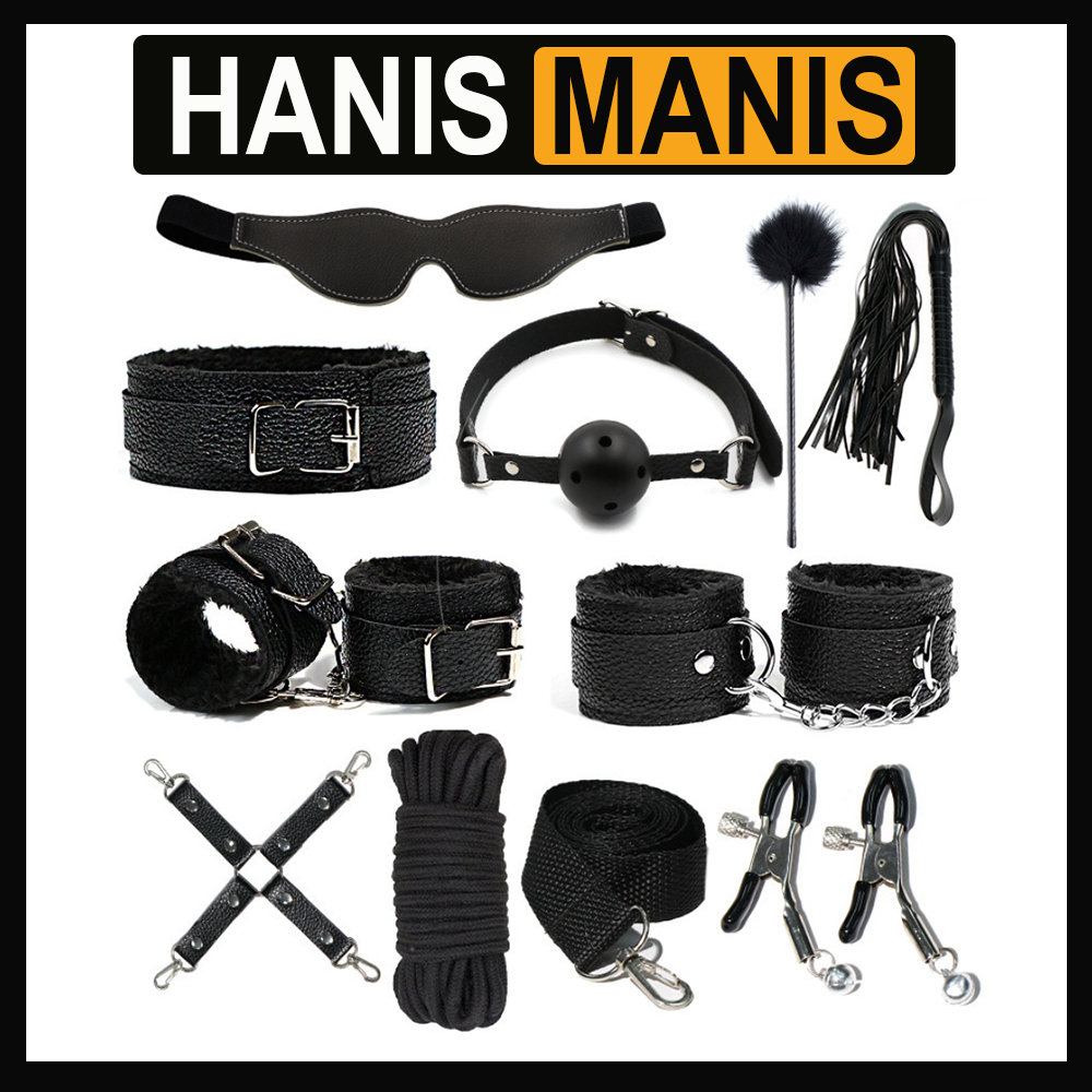 Hanismanis 10 Pcs One Set Adult Sandm Leather Bondage Bdsandm Flirt Toy For