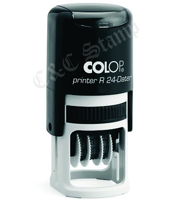 Round (R24D) Self-Ink Dater Rubber Stamp / Cop Tarikh / Company Chop ...