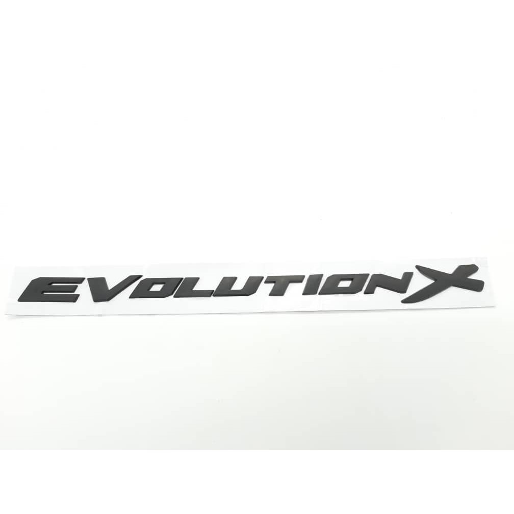 Evolution X Tulisan Wording Mitsubishi evo Emblem Matte Black proton ...