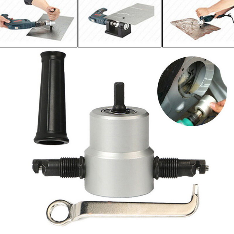【Hot Sale】1Pcs Metal Sheet Cutter Double Head Electric Power Drill ...