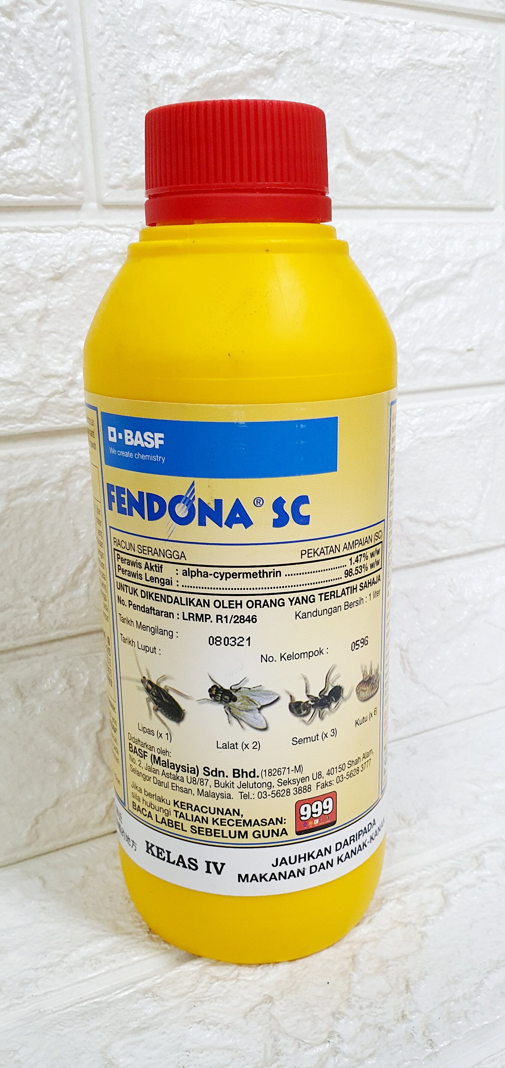 PEST CONTROL BASF FENDONA INSECTICIDE (Odourless) / Racun Serangga, Semut, Lalat, Lipas, Kutu ...