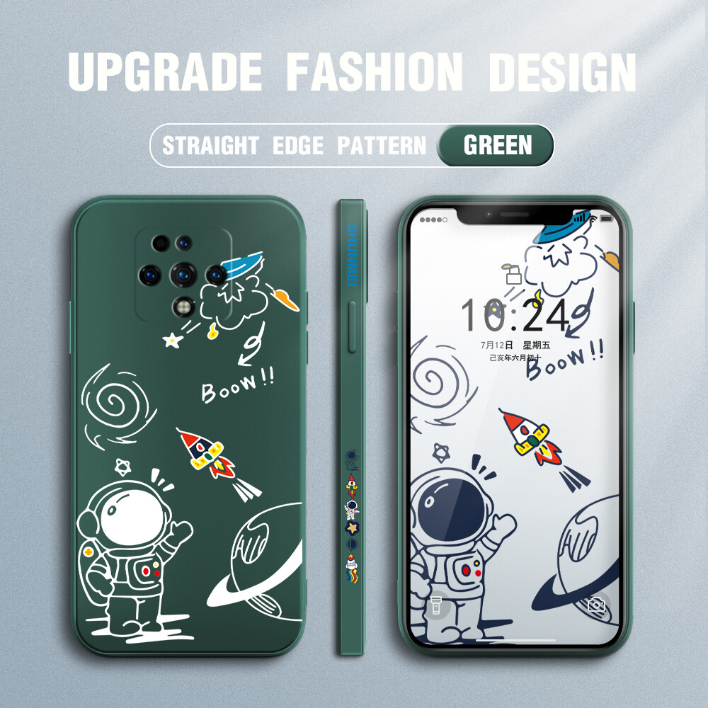 สำหรับ Tecno Camon 16 Premier CE9การ์ตูน NASA Rocket Astronaut Side ...