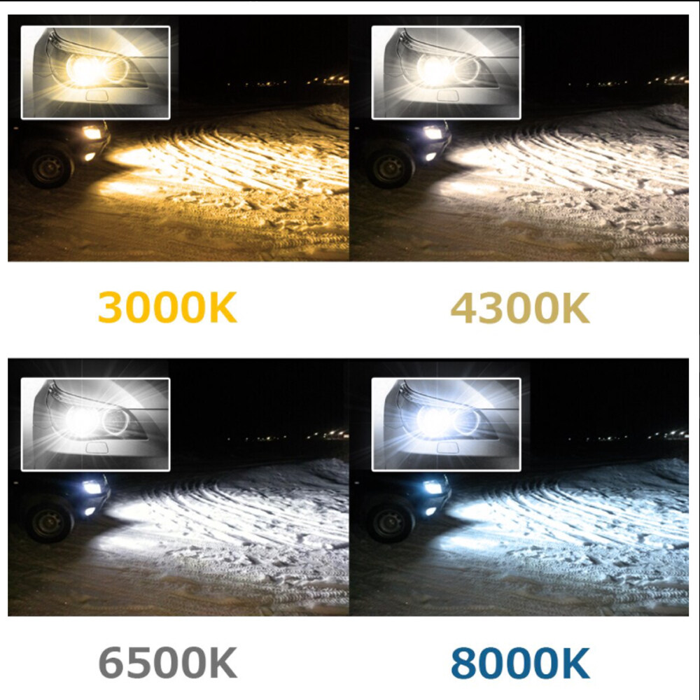 AOTOINK 2X3000K LED H1 H11 H8 HB4 H7 H3 HB3 Auto S2ไฟหน้ารถ72W 8000LM ...