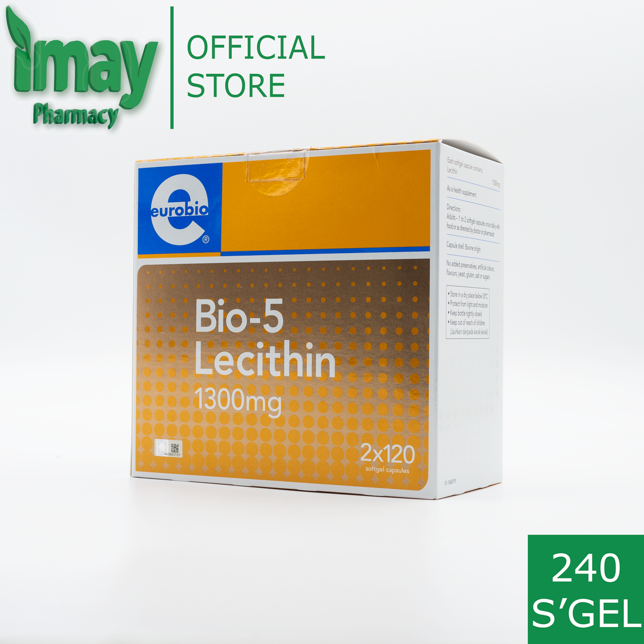 Eurobio Bio-5 Lecithin 1300mg 120 x 2 softgels | Lazada