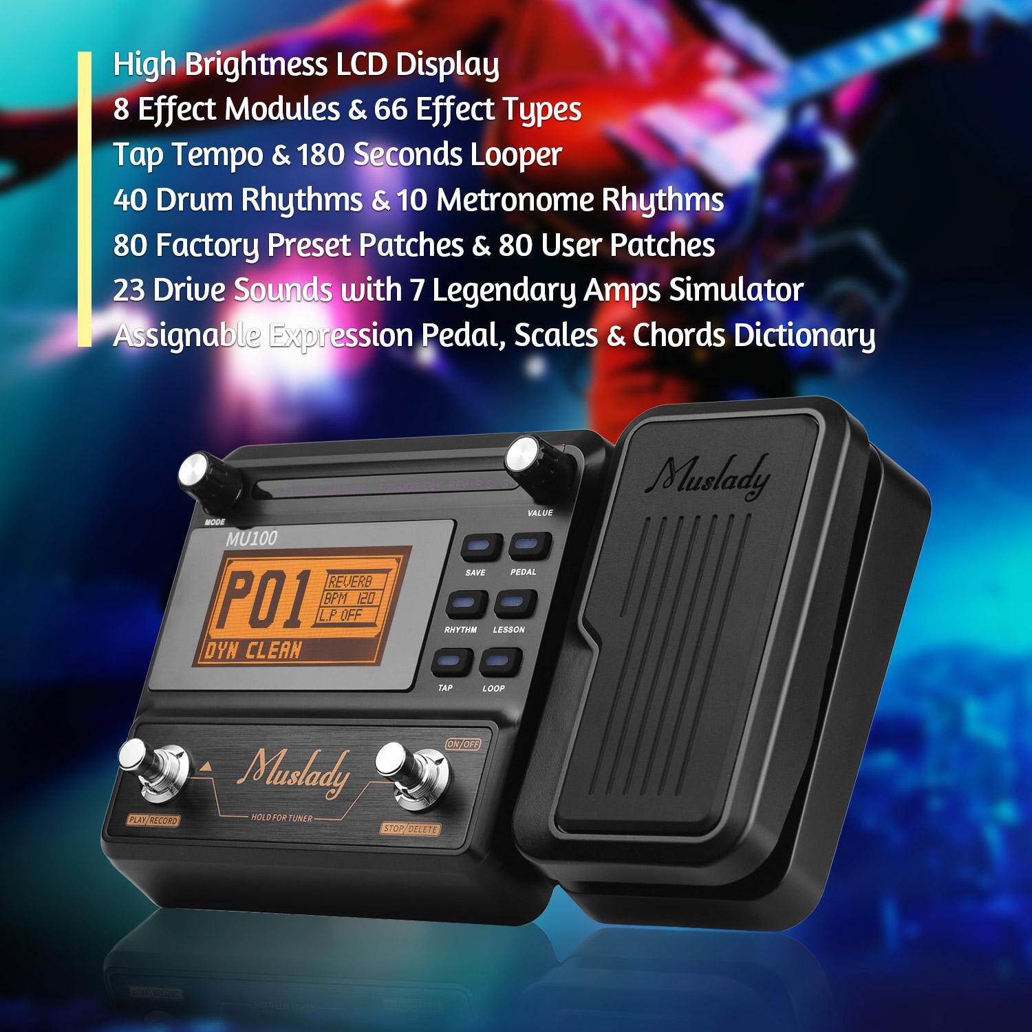 มัลติเอฟเฟคกีต้าร์ Mooer GE100 พร้อมของแถม Adapter 9v - Music Monster ...