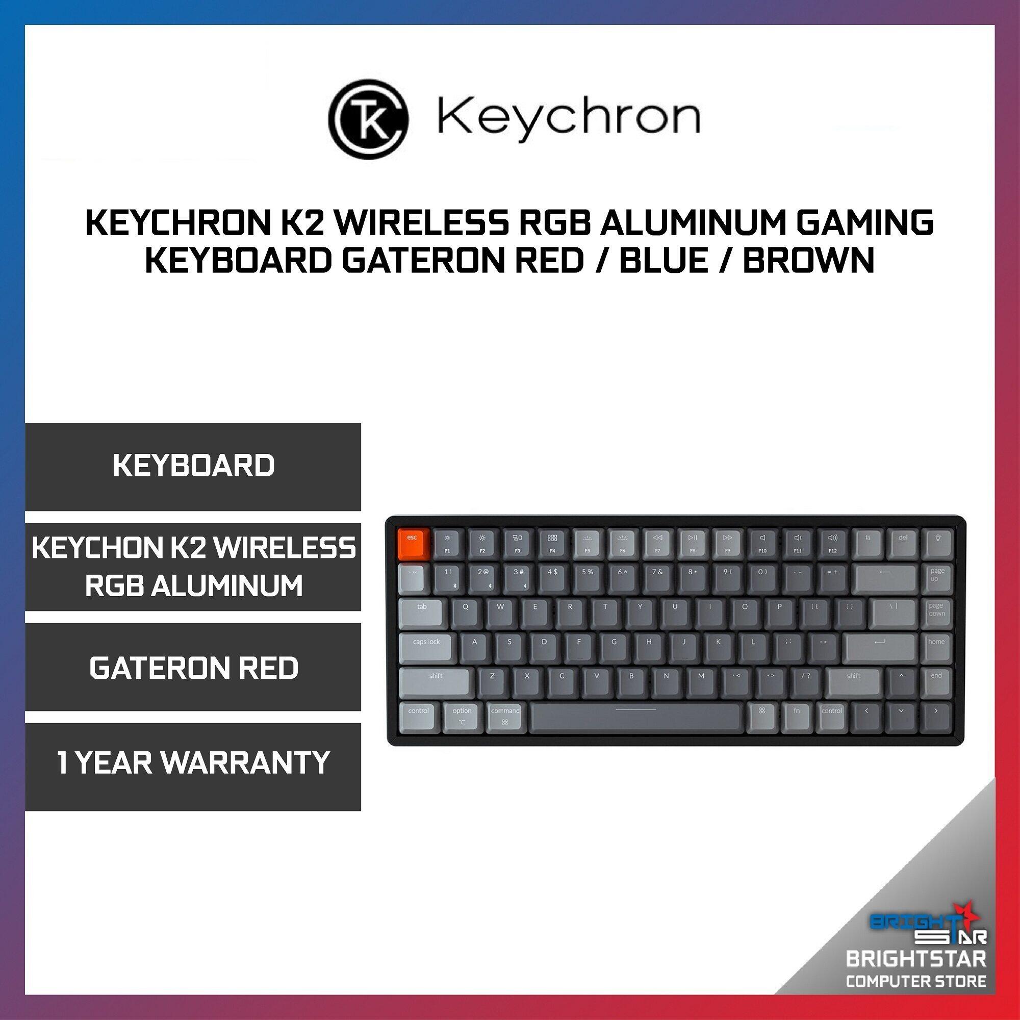 Keychron K2 Wireless RGB Aluminum Gaming Keyboard Gateron Red / Blue ...