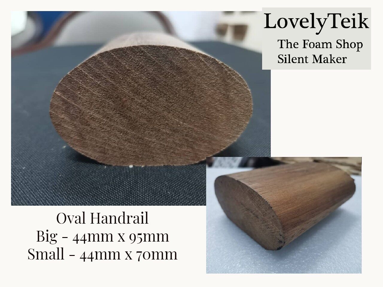 Oval-Rectangle Handrail/Kayu Pemegang Tangga/Stair Handrail/Tangga ...