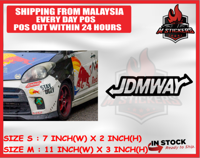 JDMWAY CAR STICKER MYVI CITY CIVIC VIOS AXIA ALZA SAGA WIRA WAJA ...