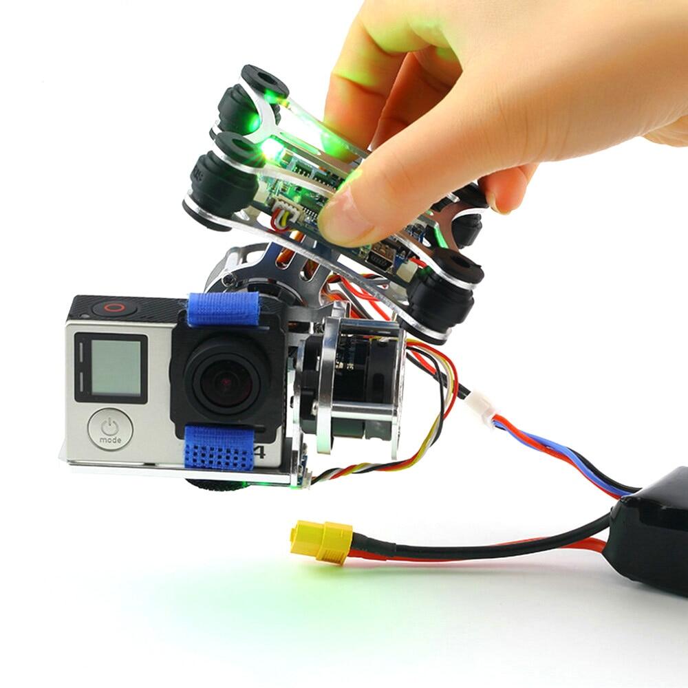 1ชิ้นซูเปอร์ไลท์ GoPro กล้อง CNC Brushless Gimbal W/Motors & Controller ...