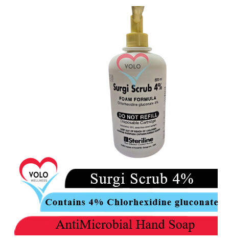 Surgi Scrub 4% Chlorhexidine Gluconate (Foam Formula), 800ML/bottle ...