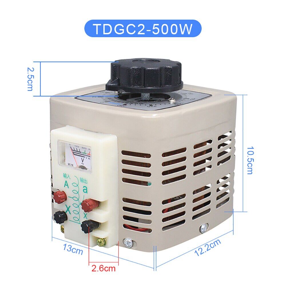 TDGC2-500W Single-phase AC Contact Voltage Regulator Variac Power ...