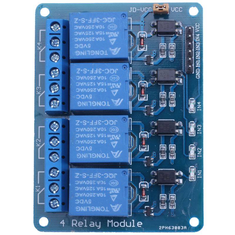 5V 4 Channel Relay Board Module Optocoupler LED for Arduino PiC ARM AVR ...
