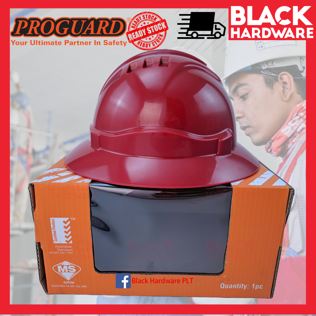 Black Hardware Proguard Advanrim Full Brim Head Impact ProtectIVE ...