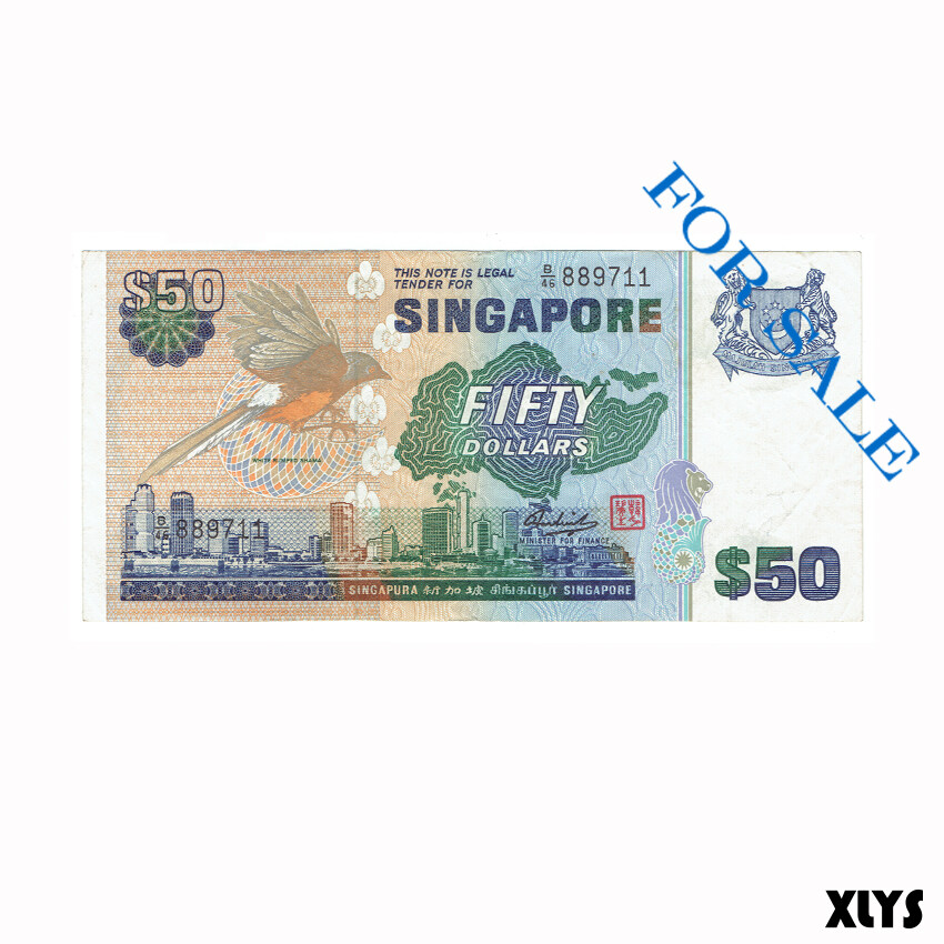 Original Old Singapore / Singapura SGD 50 Dollars Bank Notes [ Bird ...
