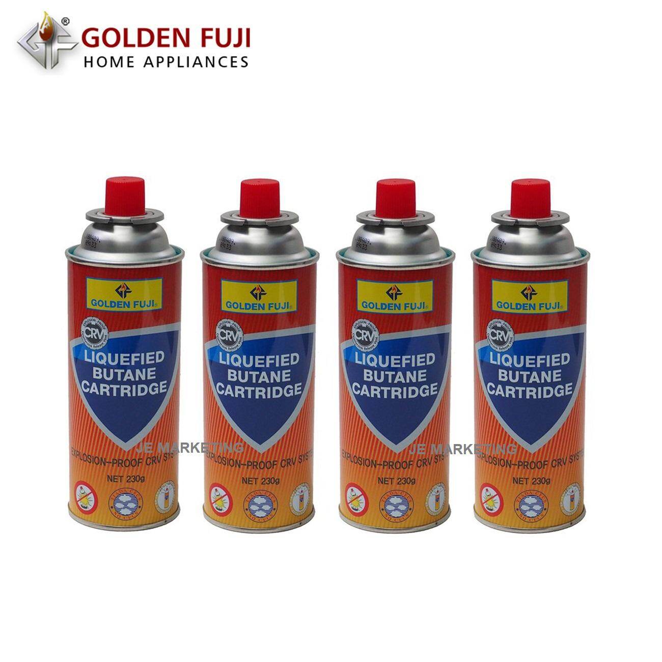 GOLDEN FUJI BUTANE GAS CARTRIDGE (4 BOTTLE) | Lazada