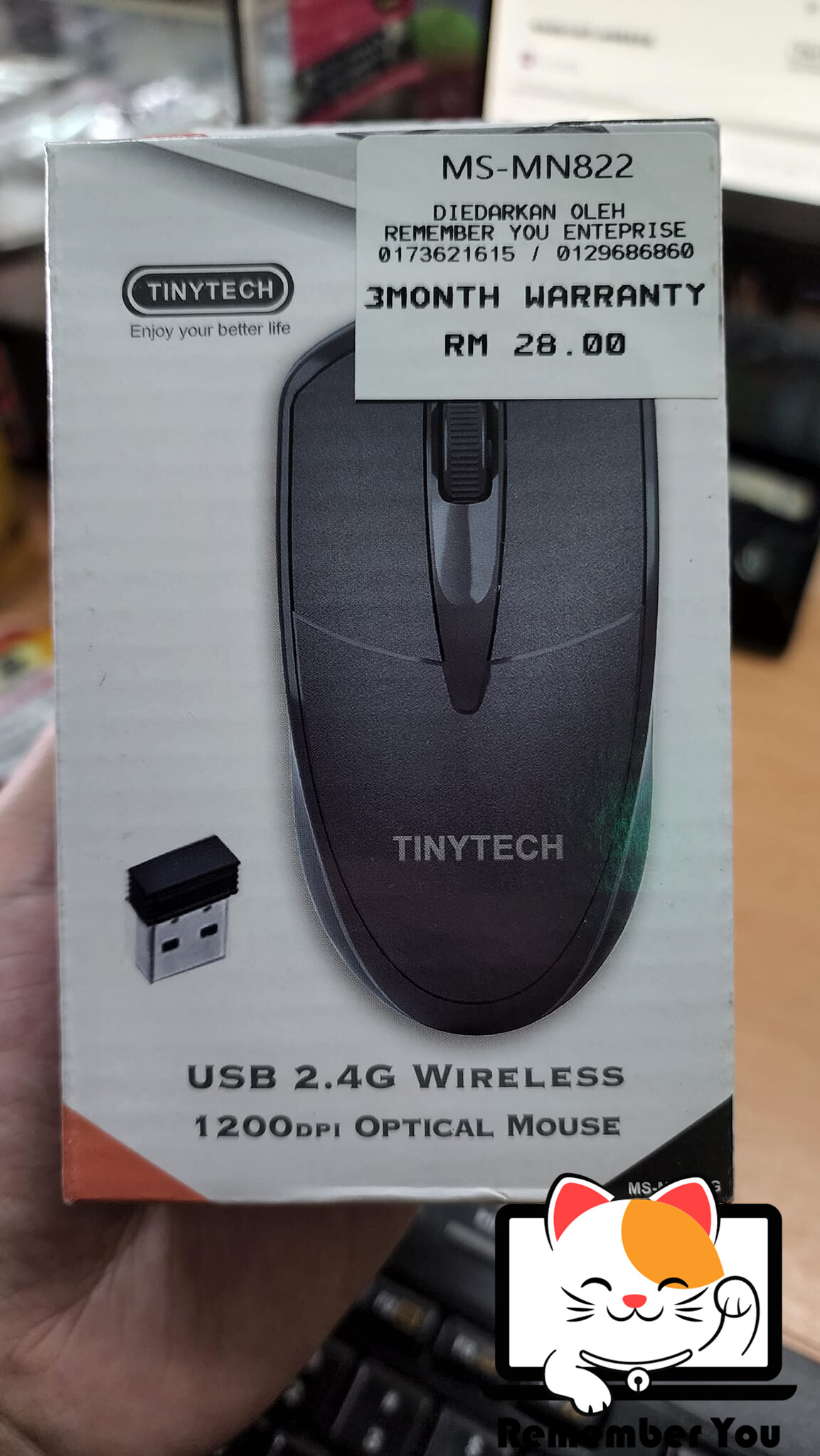 TINYTECH 2.4G USB WIRELESS MOUSE MS-MN822G | Lazada